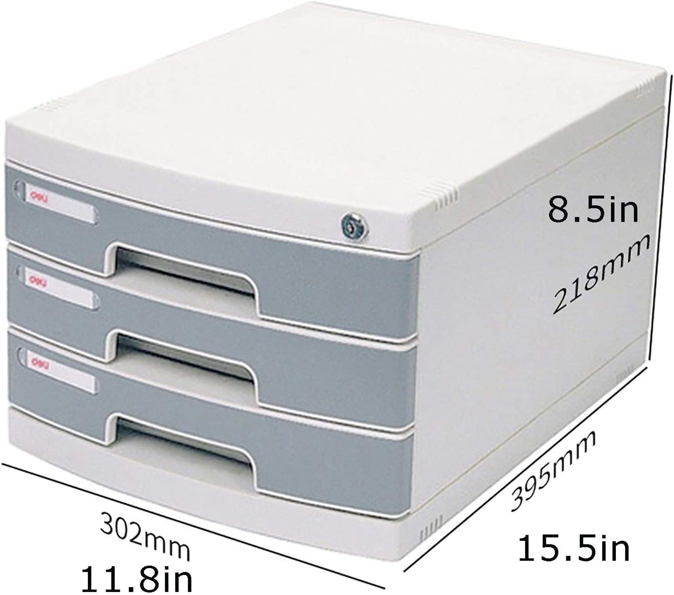 Desktop Drawer Cabinet Flat File Cabinet Storage, Desktop Drawer Cabinet, 3/4/5 Tier Office Supplies Desktop Storage Organizer Box, with Drawer and with Lock. (Size : 3 Draws)