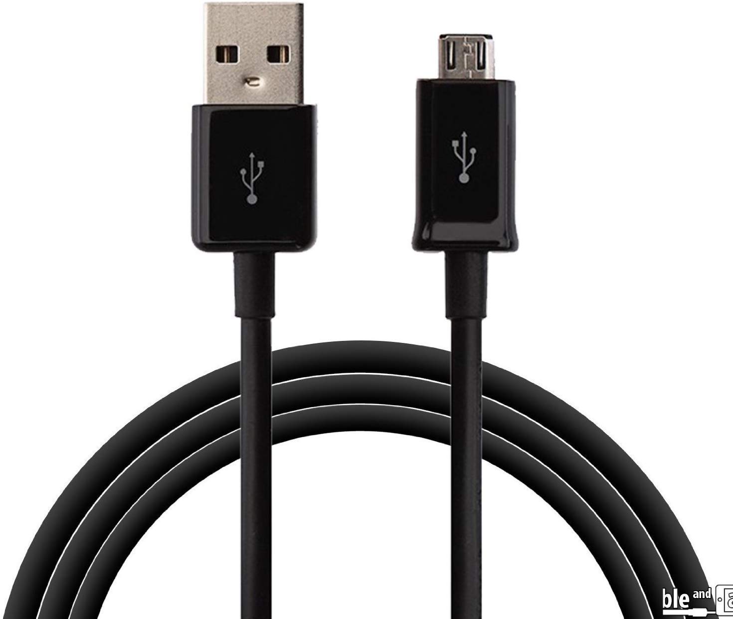Full Power 5A Charging MicroUSB Works with Bose SoundSport Free 2.0 Data Cable's Dual Chipset Charges at Rapid Speeds Easily! (Black)