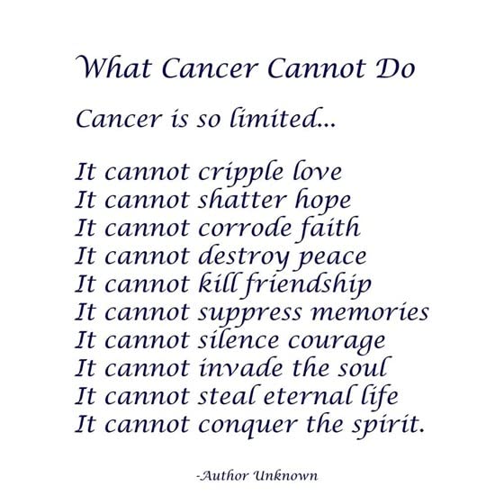 CafePress What Cancer Cannot Do Poem Mug Ceramic Coffee Mug, Tea Cup 11 oz