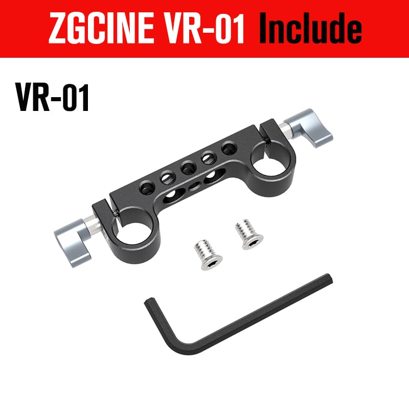 ZGCINE VR-01 VR-02 VR-03 V Mount Battery Plate W/Rod Clamp Standard V Lock Battery Plate Adapter with Automatic Lock Protection VR-03