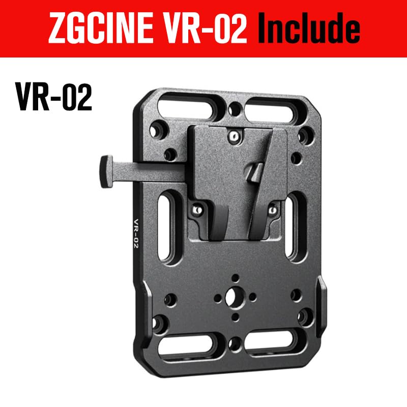 ZGCINE VR-01 VR-02 VR-03 V Mount Battery Plate W/Rod Clamp Standard V Lock Battery Plate Adapter with Automatic Lock Protection VR-03