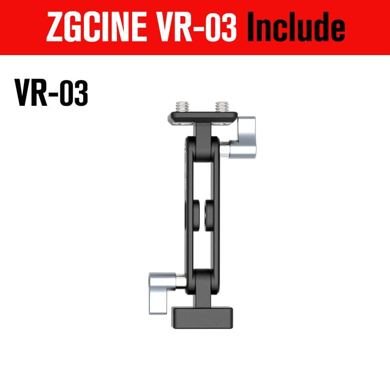 ZGCINE VR-01 VR-02 VR-03 V Mount Battery Plate W/Rod Clamp Standard V Lock Battery Plate Adapter with Automatic Lock Protection VR-03