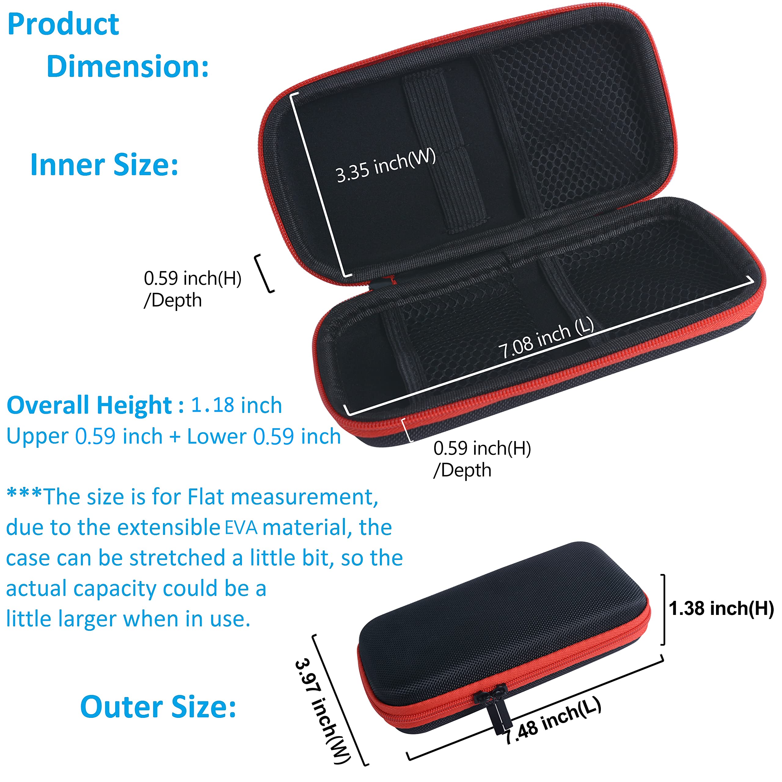 Smell Proof Bag, Wolfteeth Vape Case, Smell Proof Stash Box Containers Pouch, Smell Proof Case Travel Storage Bags, Christmas Day Gifts for Men Friend, Red
