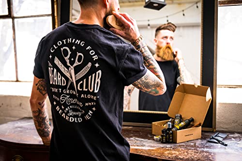 Beard Club - Everyday Beard Care Kit - Style, Moisturize and Grow a Healthier Beard - Straight Edge Razor, Beard Shampoo, Cedar Beard Balm and Beard Oil, Boar Bristle Beard Brush - Gift Kit