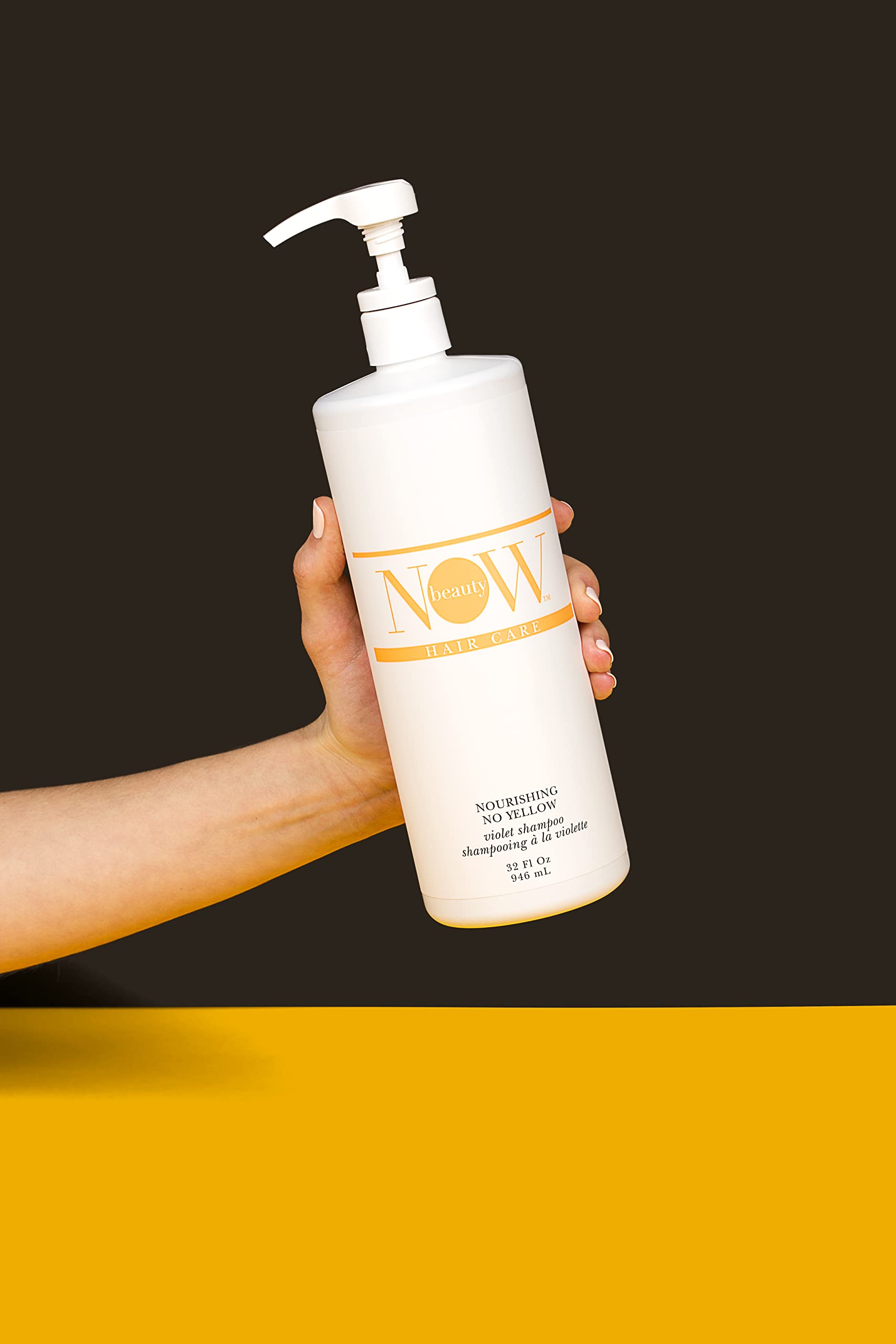 NOW Beauty - Nourishing No Yellow Violet Shampoo And Conditioner - Neutralize Brass, Enhance Shine, Hydrate Hair - 32 Oz Shampoo And 32 Oz Conditioner - 2 Pc