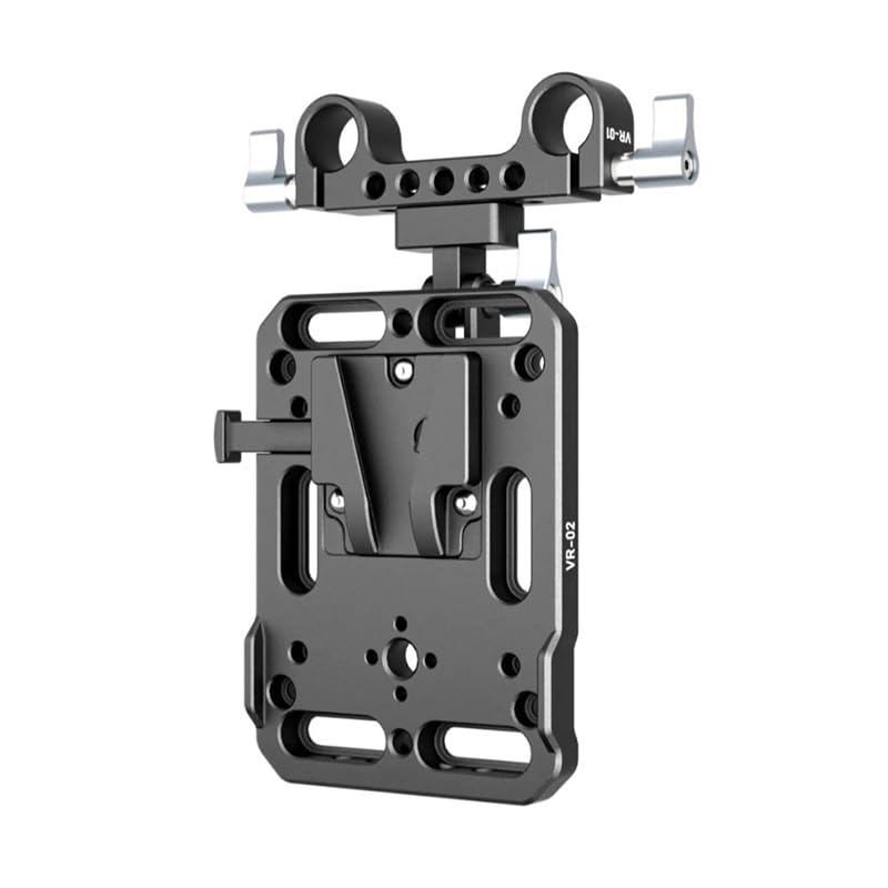 ZGCINE VR-01 VR-02 VR-03 V Mount Battery Plate W/Rod Clamp Standard V Lock Battery Plate Adapter with Automatic Lock Protection VR-03