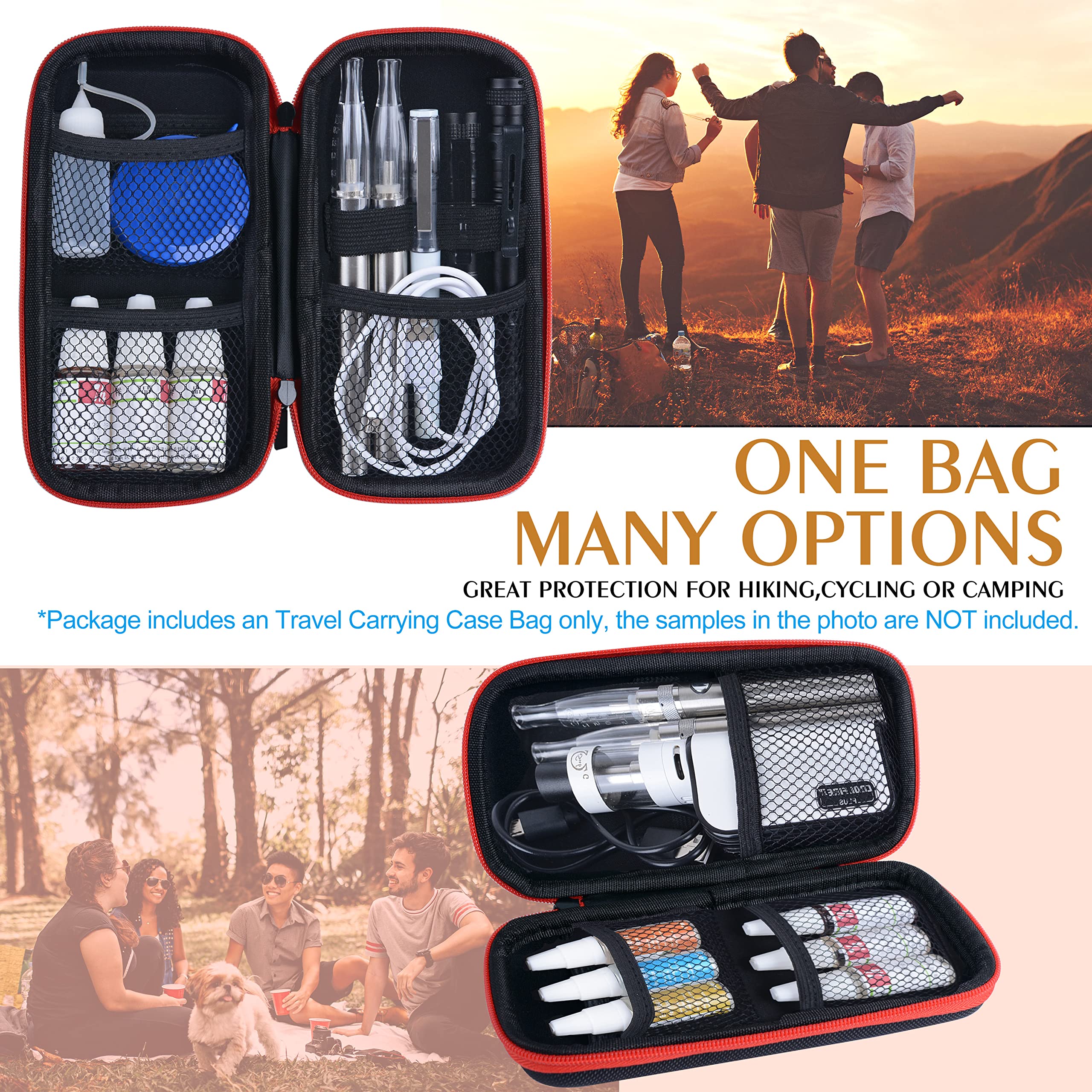 Smell Proof Bag, Wolfteeth Vape Case, Smell Proof Stash Box Containers Pouch, Smell Proof Case Travel Storage Bags, Christmas Day Gifts for Men Friend, Red
