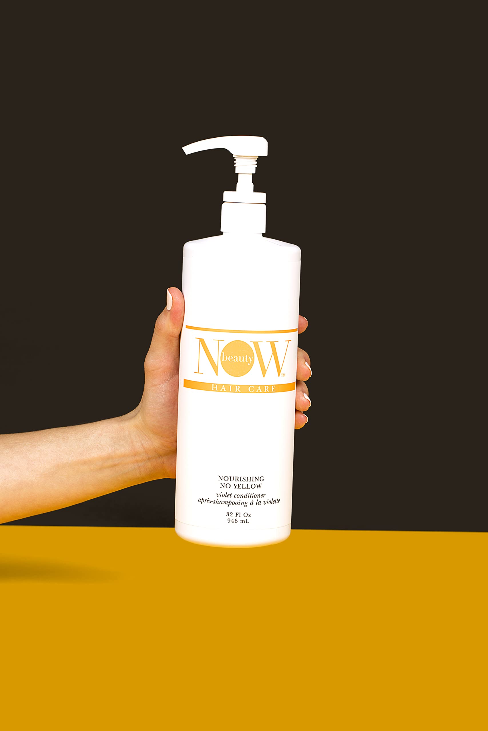 NOW Beauty - Nourishing No Yellow Violet Shampoo And Conditioner - Neutralize Brass, Enhance Shine, Hydrate Hair - 32 Oz Shampoo And 32 Oz Conditioner - 2 Pc