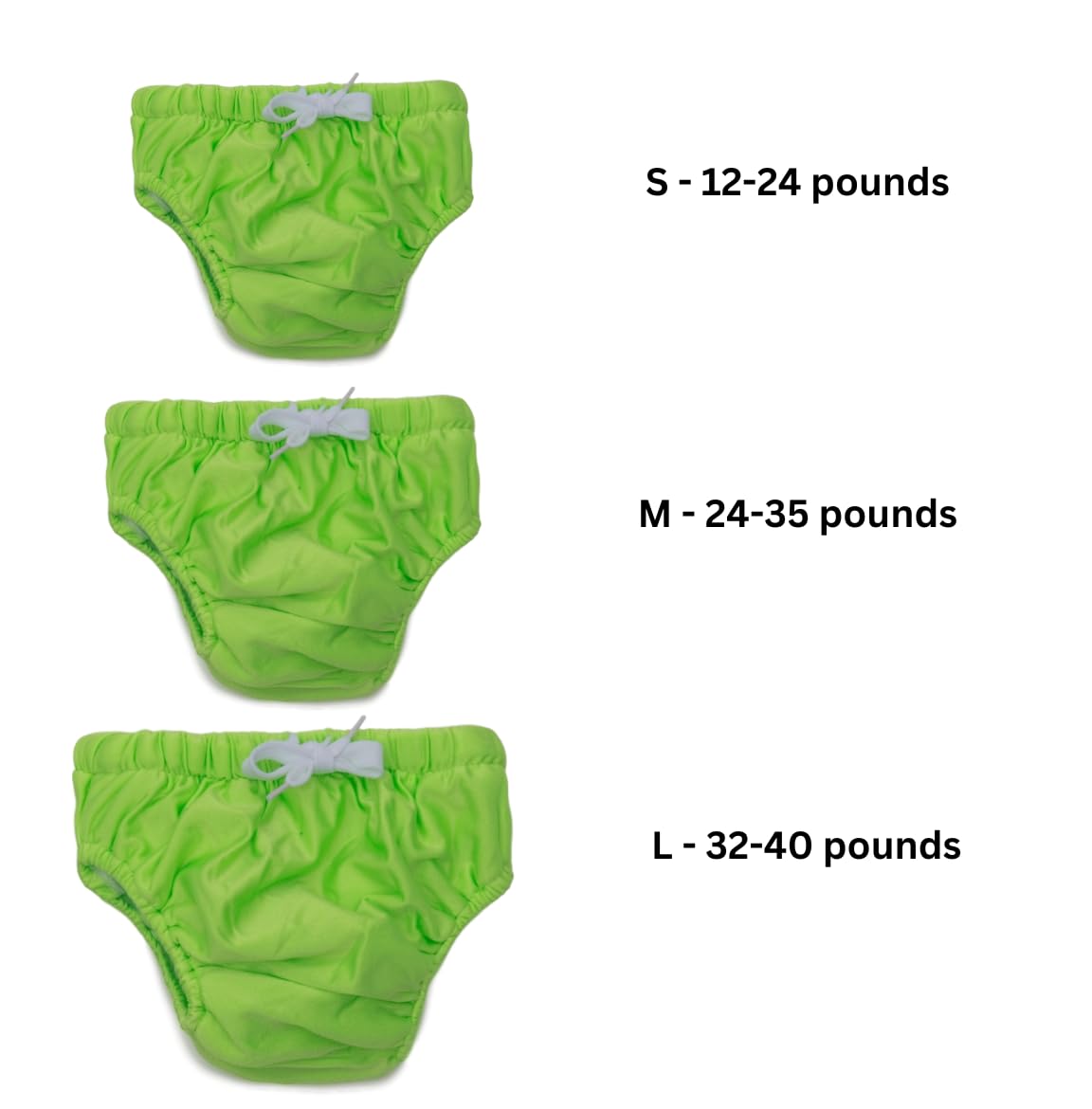 KaWaii Baby Swim Cloth Diaper, Reusable Unisex Infant Swimming Pants, Lightweight, Comfortable, Pack of 2 Blue and Green (S) 12-25 lbs