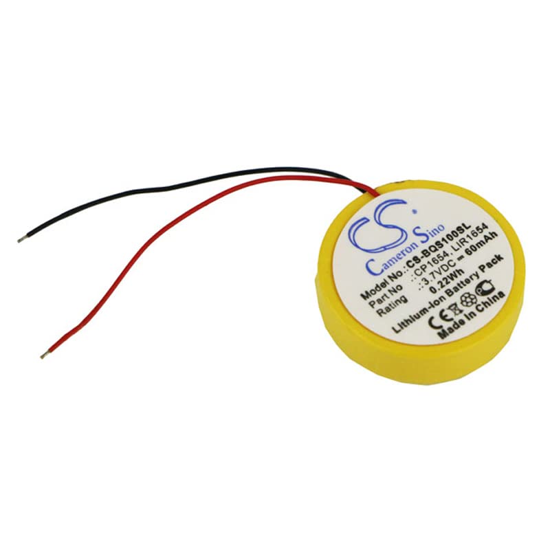 ASDQW 60mAh/3.7V Replacement Battery for Bose CP1654, LIR1654 soundsport, SoundSport Wireless