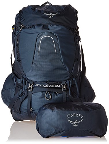 Osprey Atmos AG 50 Men's Backpacking Backpack, Unity Blue , Large