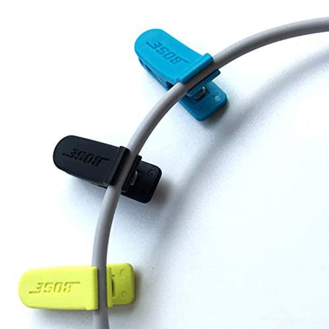 Headphones Cable Headset Cord Wire Line Clip Clamp Holder Organizer for Bose SoundSport Wireless Headphones (Black)