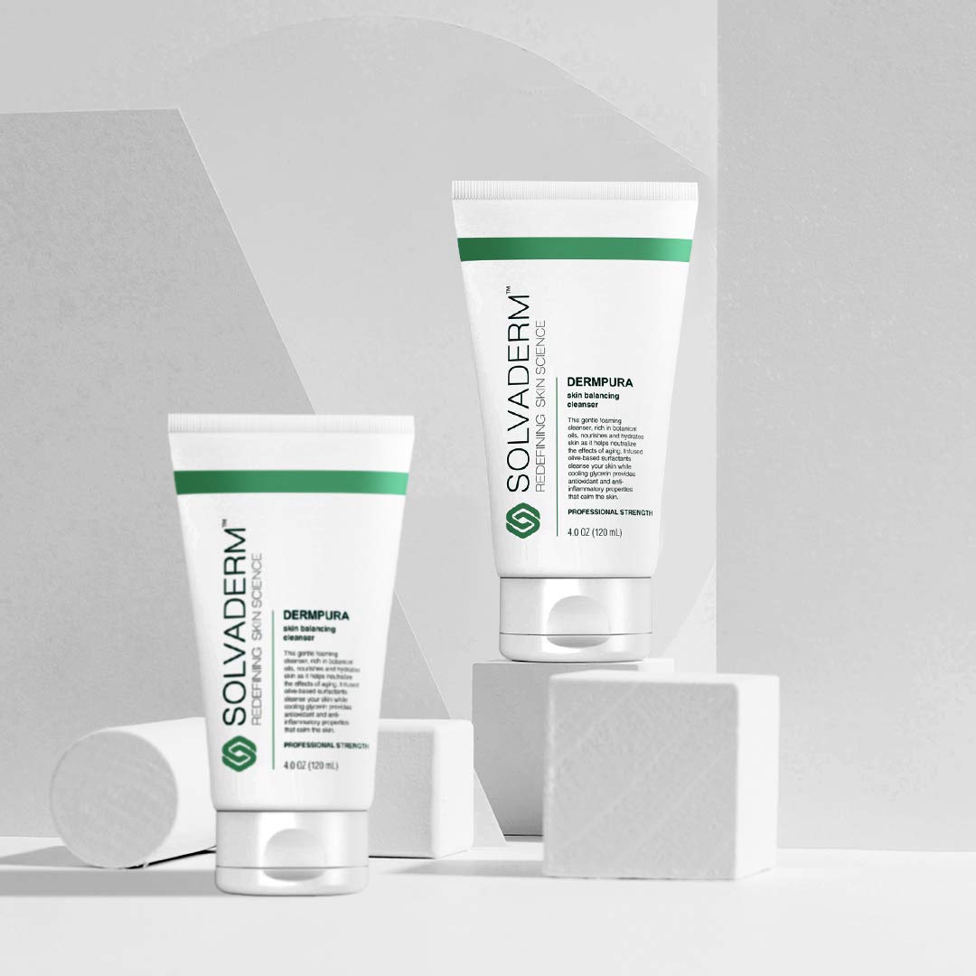Solvaderm Dermpura Foaming Skin Balancing Cleanser Washes Away Impurities, Repairs Damage and Soothes Irritation with an Infusion Of Natural Botanicals