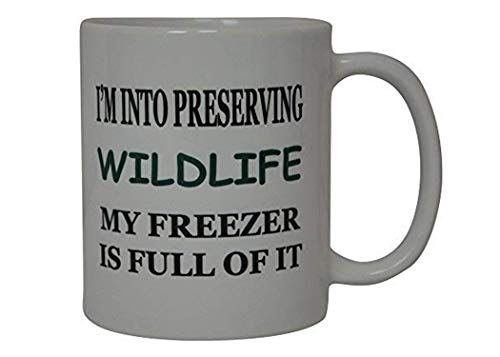 Funny Hunting Coffee Mug Preserving Wildlife Novelty Cup Great Gift For Men Hunter Fishing Hunting