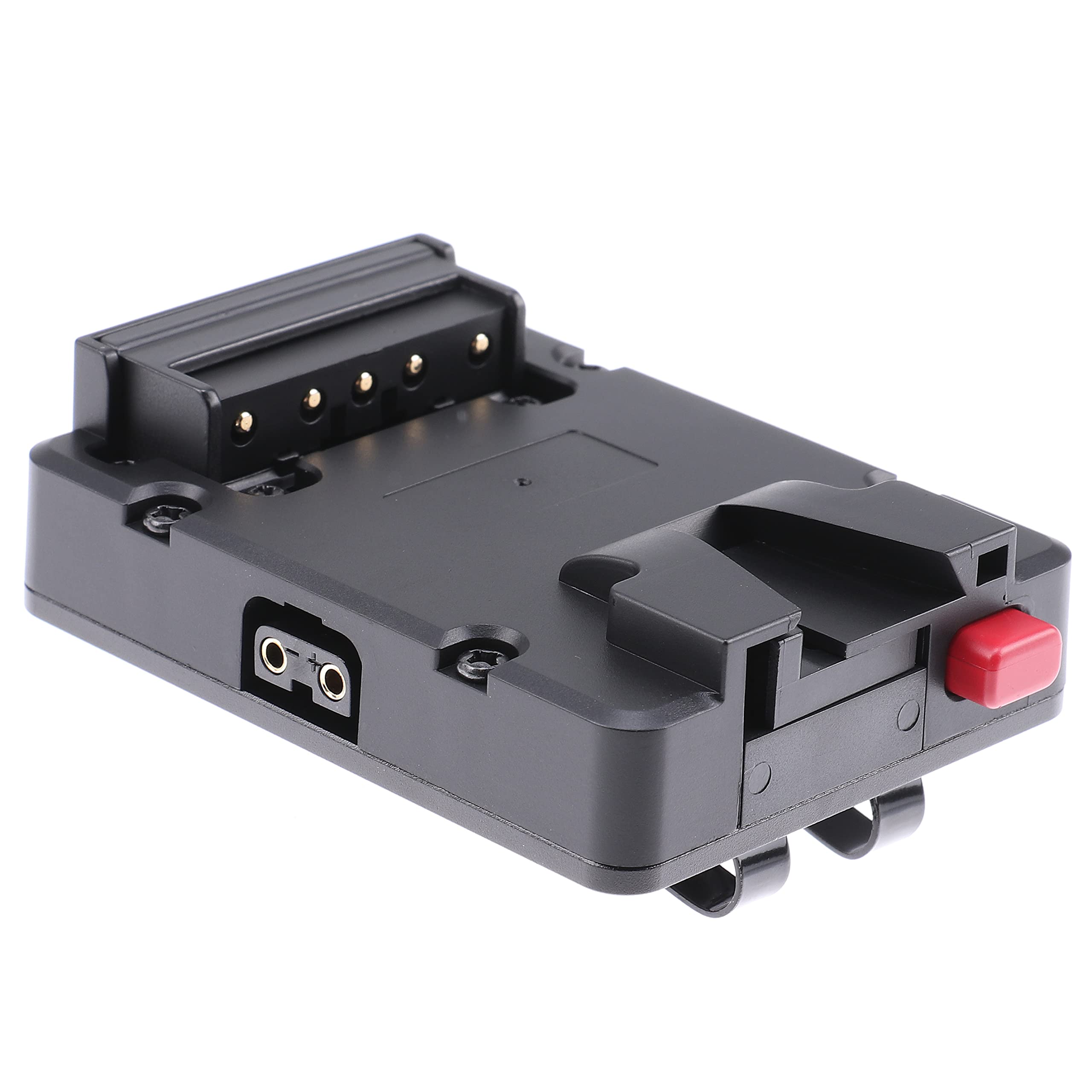 foto4easy Foto4easy V-Lock Mount Battery Power Supply Plate Adapter with D-tap for Portable Pocket Tiny Compact Nano V-Mount Battery, Black