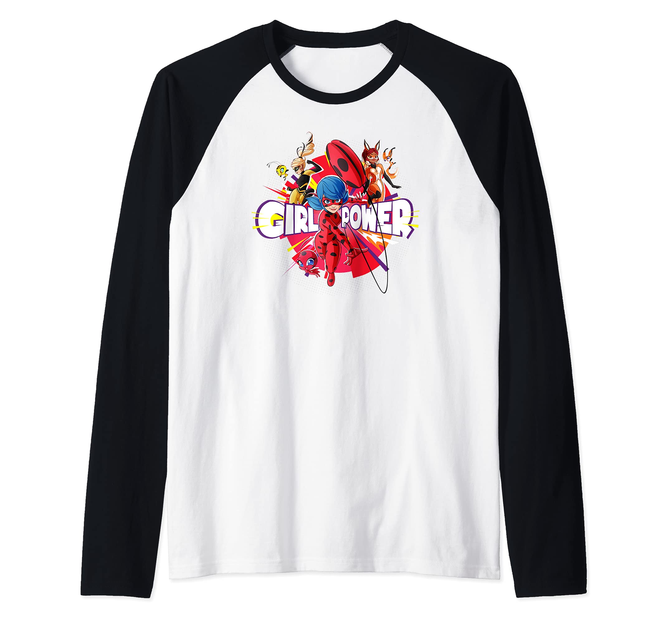 Miraculous Collection Ladybug Rena Rouge Queen Bee Power Raglan Baseball Tee