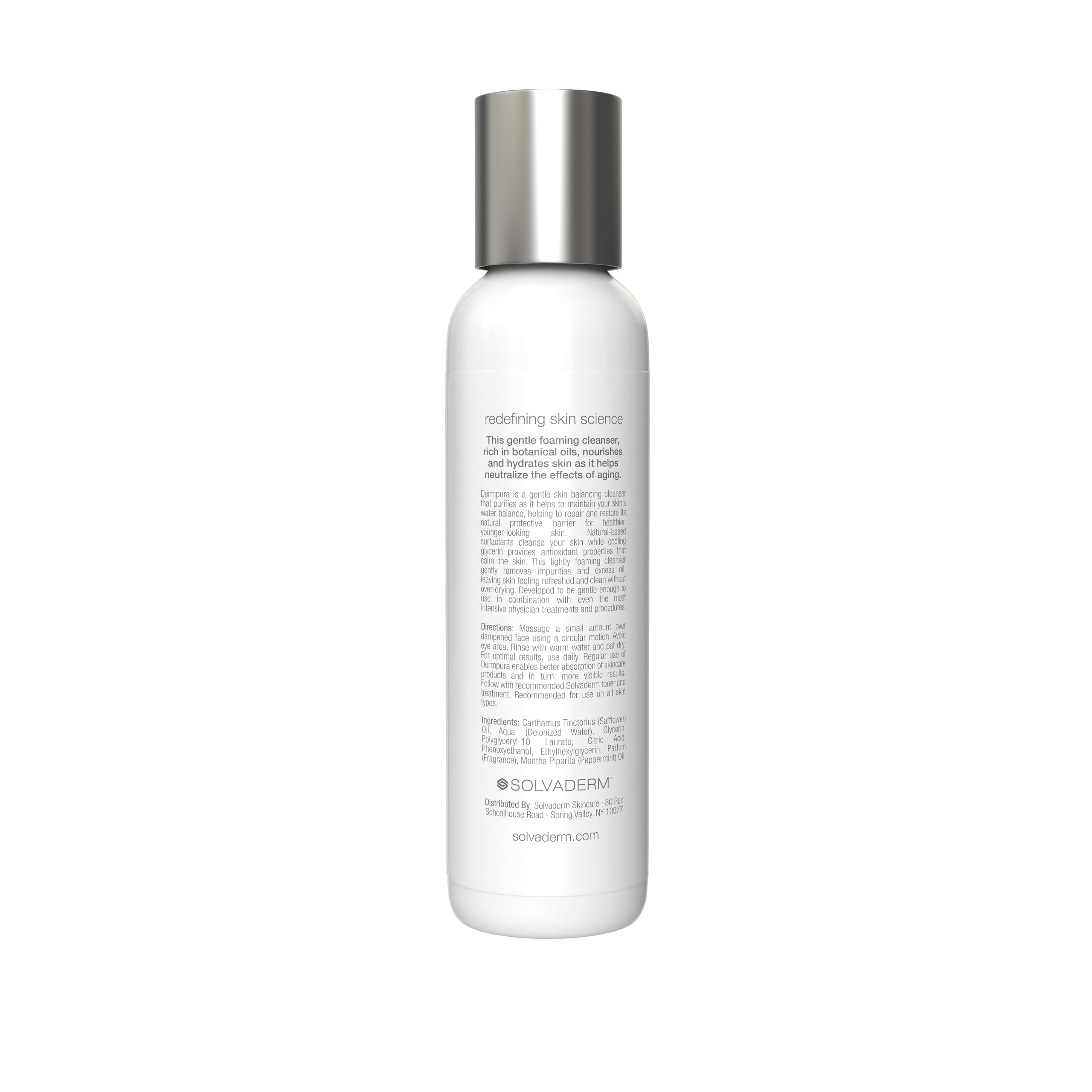 Solvaderm Dermpura Foaming Skin Balancing Cleanser Washes Away Impurities, Repairs Damage and Soothes Irritation with an Infusion Of Natural Botanicals