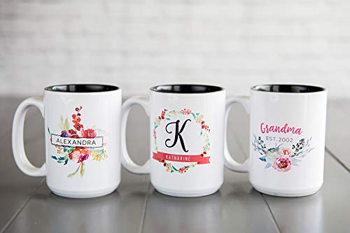 Personalized Coffee Mug with Name 15 oz, Custom Cup for Men and Women Best Friends (Mama Bear Design) - Perfect Christmas Present, Stocking Stuffers for Her