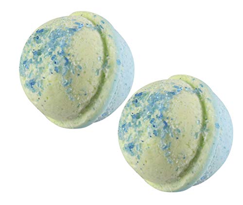 Candles and Cream It's A Beautiful Day Bath Bombs, Invigorating and Luxurious, All-Natural Spa Fizzies for Stress Relief and Aromatherapy-Set of 2