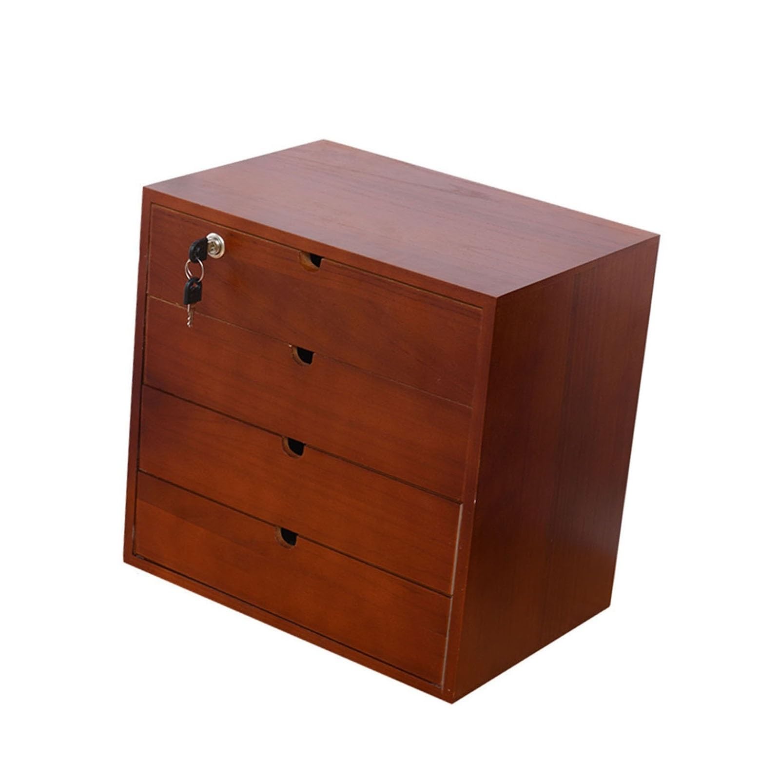 JAEFIT Solid Wood Storage Box - Desktop File Cabinet - Desktop Organizer, Drawer Type Multi Layer A4 Flat File Cabinet, Multilayer Desktop Organizer Storage Box with Drawers (Size : 4 Layer)