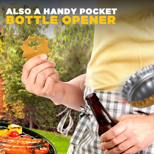 Grill Scraper BBQ Stocking Stuffer - Kitchen Gadgets Accessories Gifts for Men Women Safe Grate Cleaner Tools with Bottle Opener for Barbeque Cleaning Bristle-Free Must Have Cool Grilling Gifts Ideas