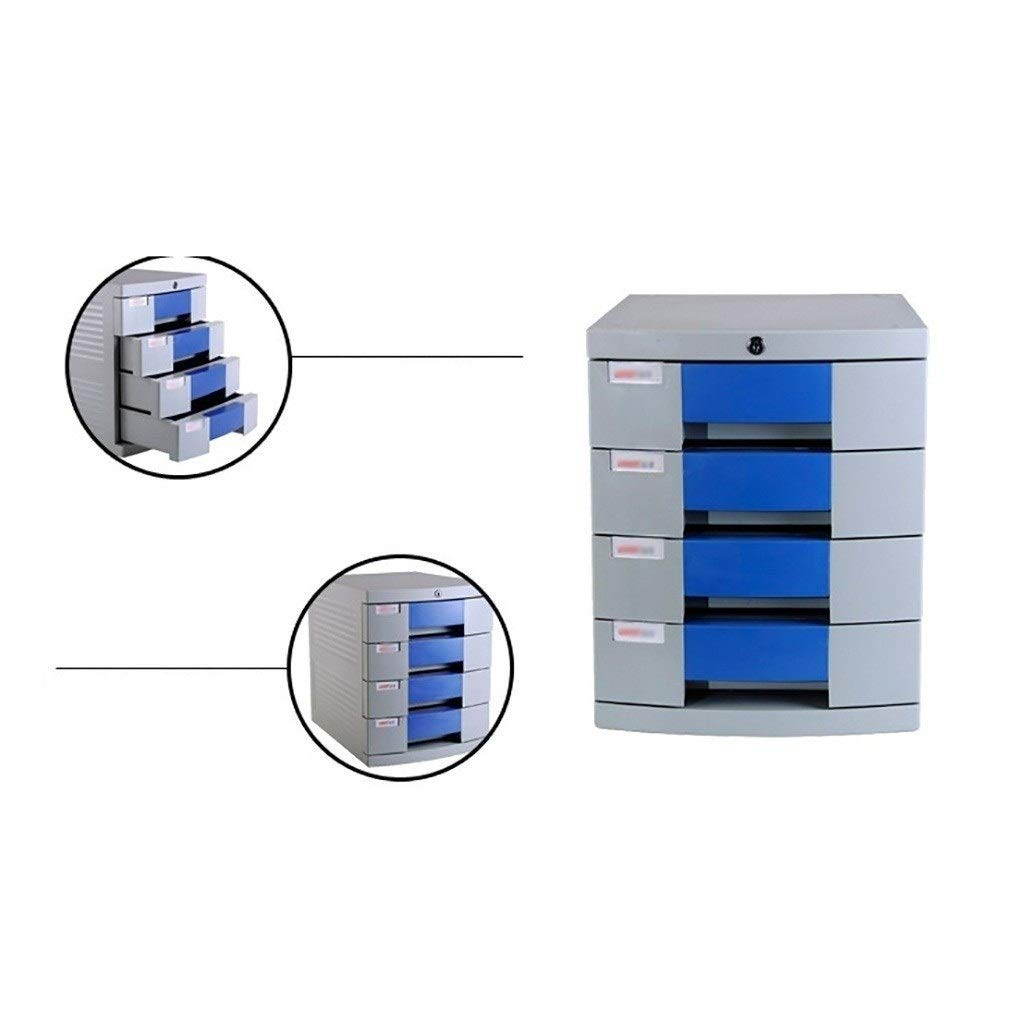 LEYT Flat File Cabinet, 4-Layer Drawer Storage Organization, with Lock/Blank Label,Suitable for Office Supplies