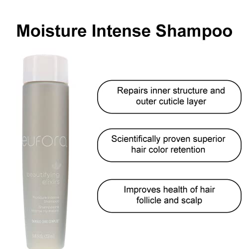 Eufora Beautifying Elixirs Moisture Intense Shampoo and Conditioner, 8.5 Ounce