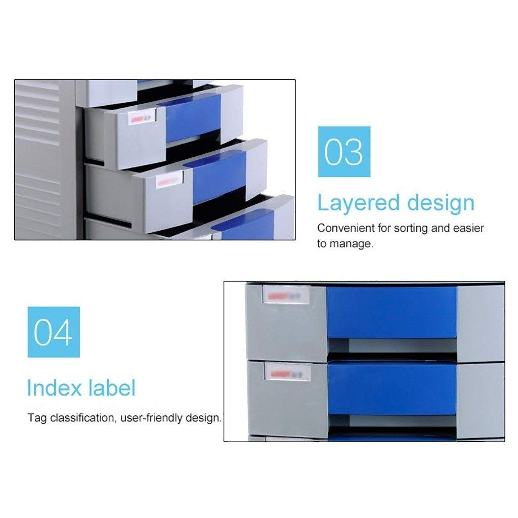 LEYT Flat File Cabinet, 4-Layer Drawer Storage Organization, with Lock/Blank Label,Suitable for Office Supplies