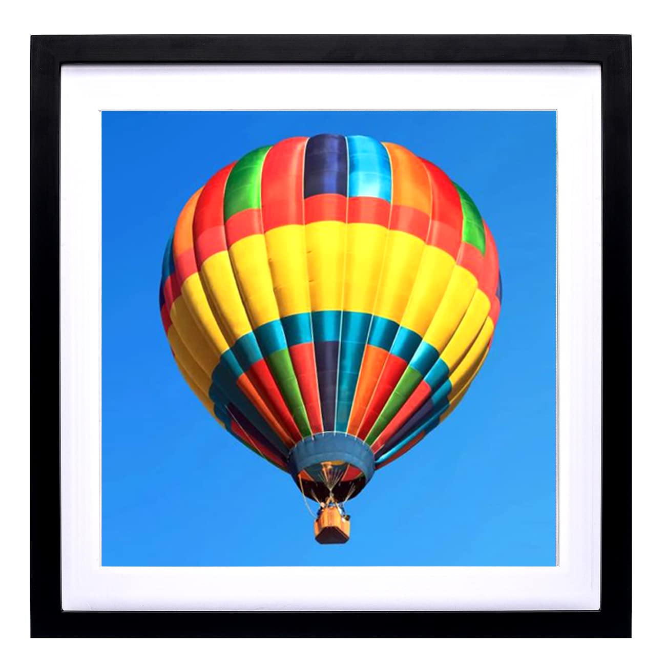 ZZFQXZ 16x16 Diamond Painting Picture Frame 40x40cm Diamond Art Frames, Display Pictures16x16inch/40x40cm Without Mat or 14x14inch/35x35cm With Mat, Diamond Painting Photo Frame Wood Black (ZK006)