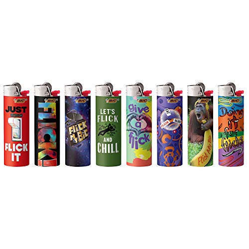 BIC Special Edition Flick My BIC Series Lighters, Set of 8 Lighters