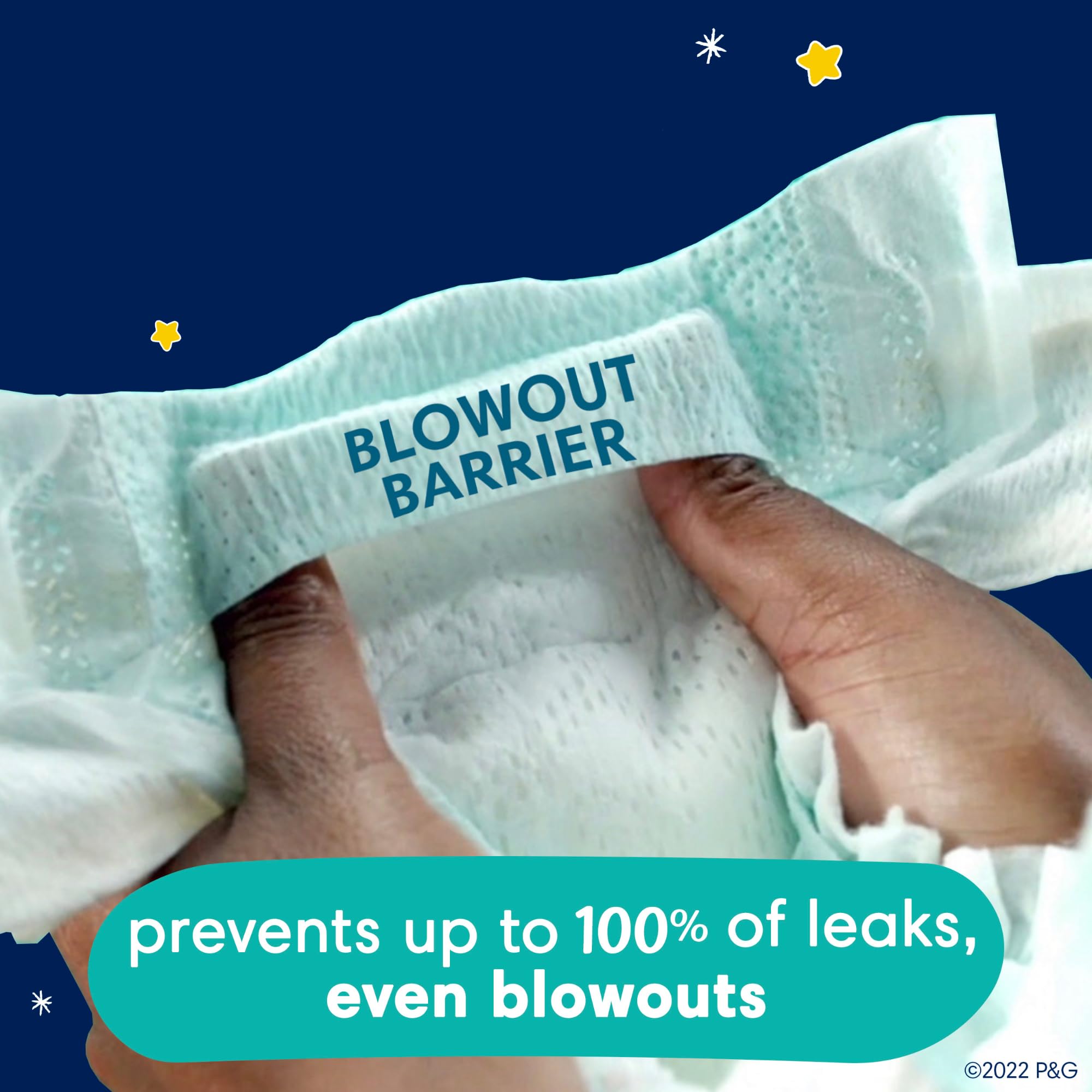 Pampers Overnight Diapers - Swaddlers Overnights - Size 5, 88 Count, Disposable Baby Diaper, Night Time Leak and Skin Protection