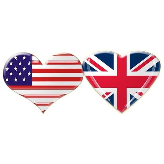 CafePress USA And UK Heart Flag Mug Ceramic Coffee Mug, Tea Cup 11 oz