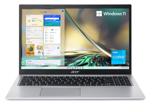 Acer Aspire 5 A515-56 Slim Laptop 15.6"" Full HD IPS LCD Intel i3-1115G4 Processor 8GB DDR4 128GB NVMe SSD WiFi 6 Amazon Alexa Windows 11 Home in S Mode (Renewed), Silver
