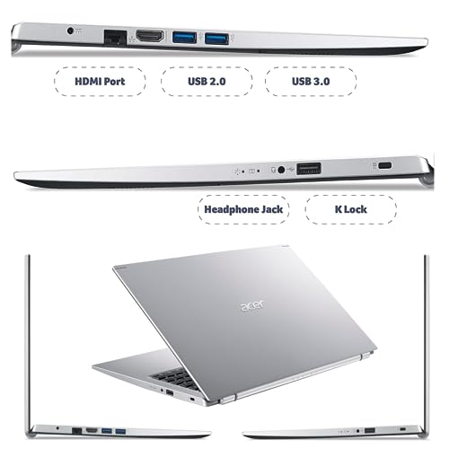 acer 2023 Newest Aspire 5 Laptop, 14" FHD Display, AMD Ryzen 5 5625U Processor (up to 4.1GHz), 12GB RAM, 512GB SSD, with Keyboard, Intel UHD Graphics, Wi-Fi, Bluetooth, Windows 11 Home in S Mode