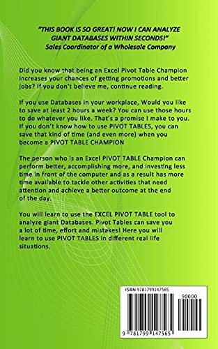 Excel Pivot Table Champion: How to Easily Manage and Analyze Giant Databases with Microsoft Excel Pivot Tables (Excel Champions)