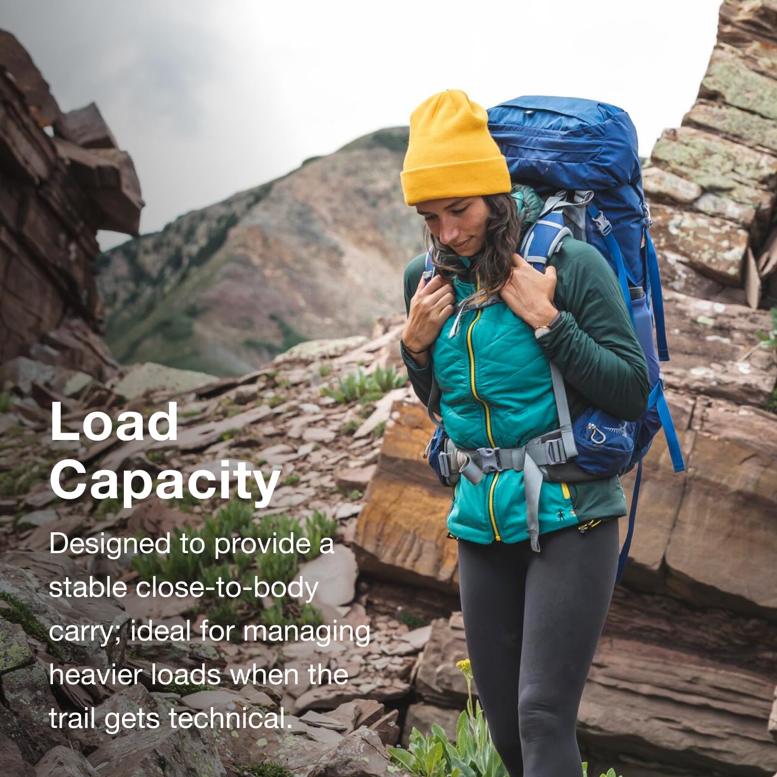 Osprey Ariel 65L Women's Backpacking Backpack, Ceramic Blue, WM/L, Extended Fit