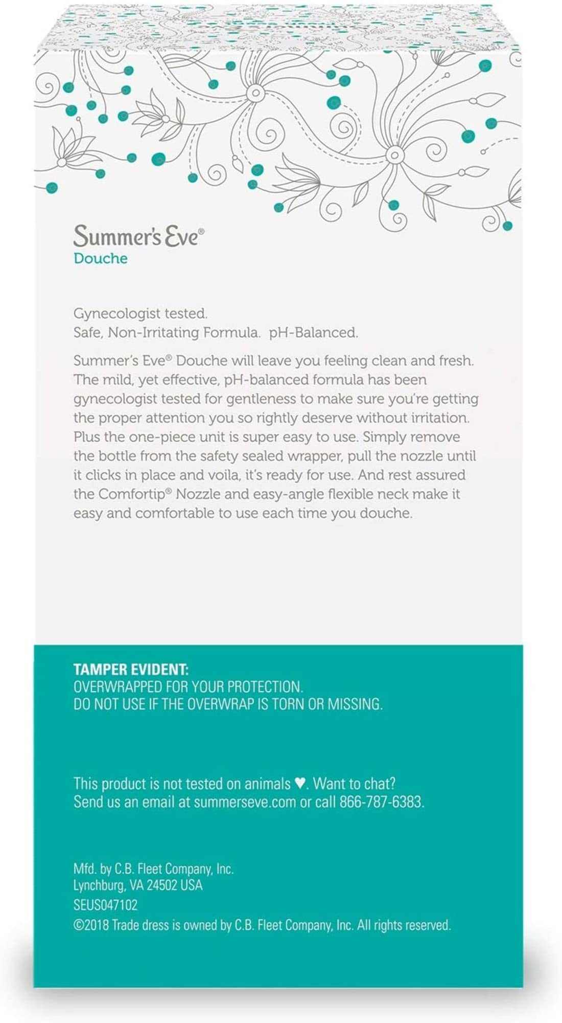 Summer's Eve Douche Fresh Scent 4.5 oz Size (Pack of 2) pH Balanced, Dermatologist & Gynecologist Tested