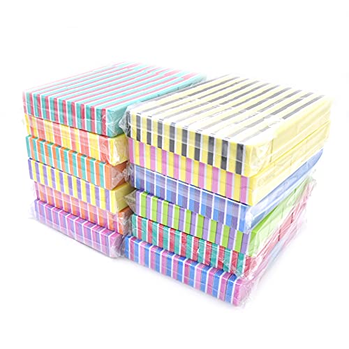 YUANBOO 50 Pcs/lot Colorful Mini Sponge Nail Files Double-Side 100/180 DIY Emery Board Nail Buffering Files Salon Manicure Art Tools (Color : Blue Purple)