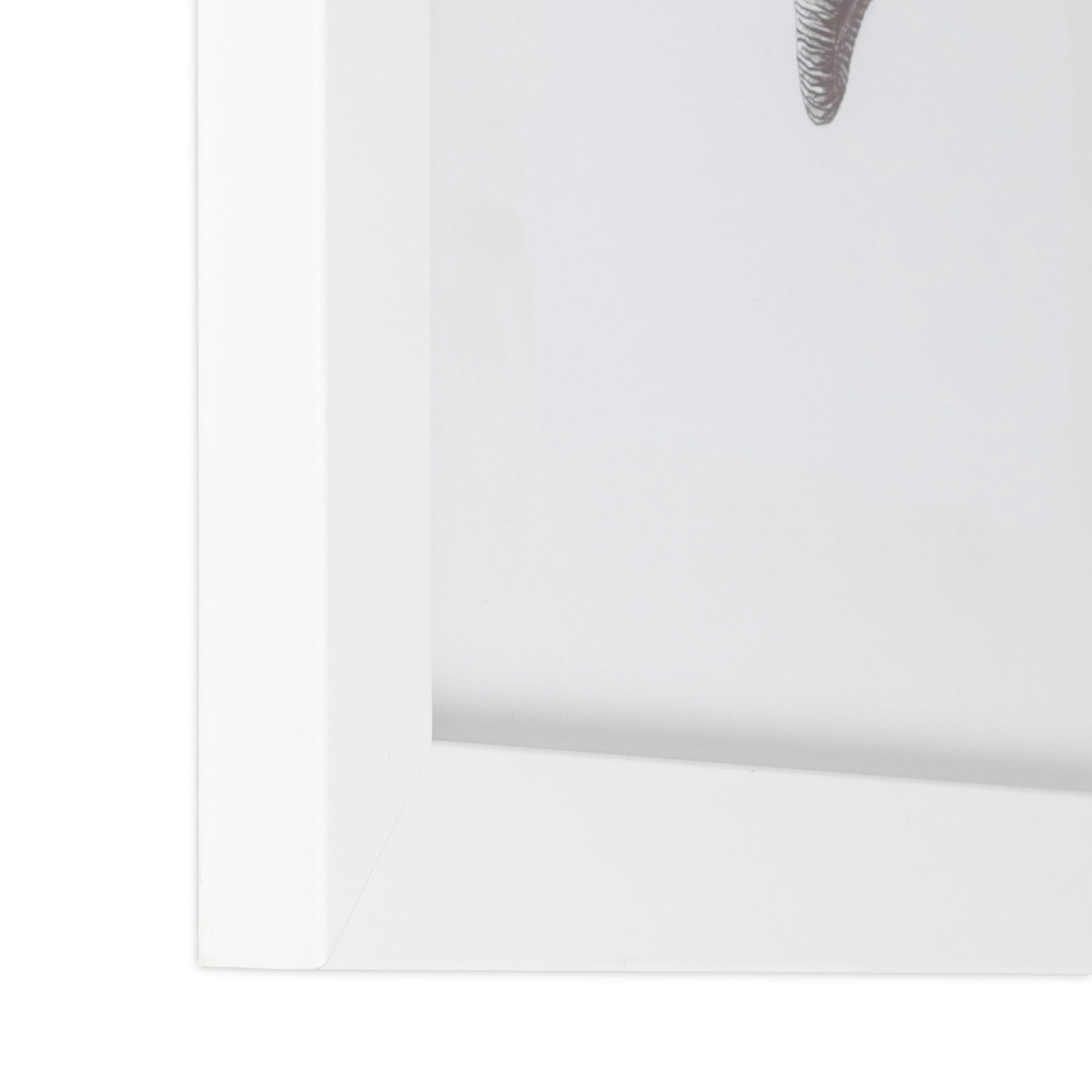 ArtToFrames 40x50 CM / 15.75x19.69 INCH White Picture Frame, This 1.25 Inch Custom MDF Poster Frame is White - Comes with Regular Glass and Corrugated Backing (CMWOMFRBW26074-40x50)