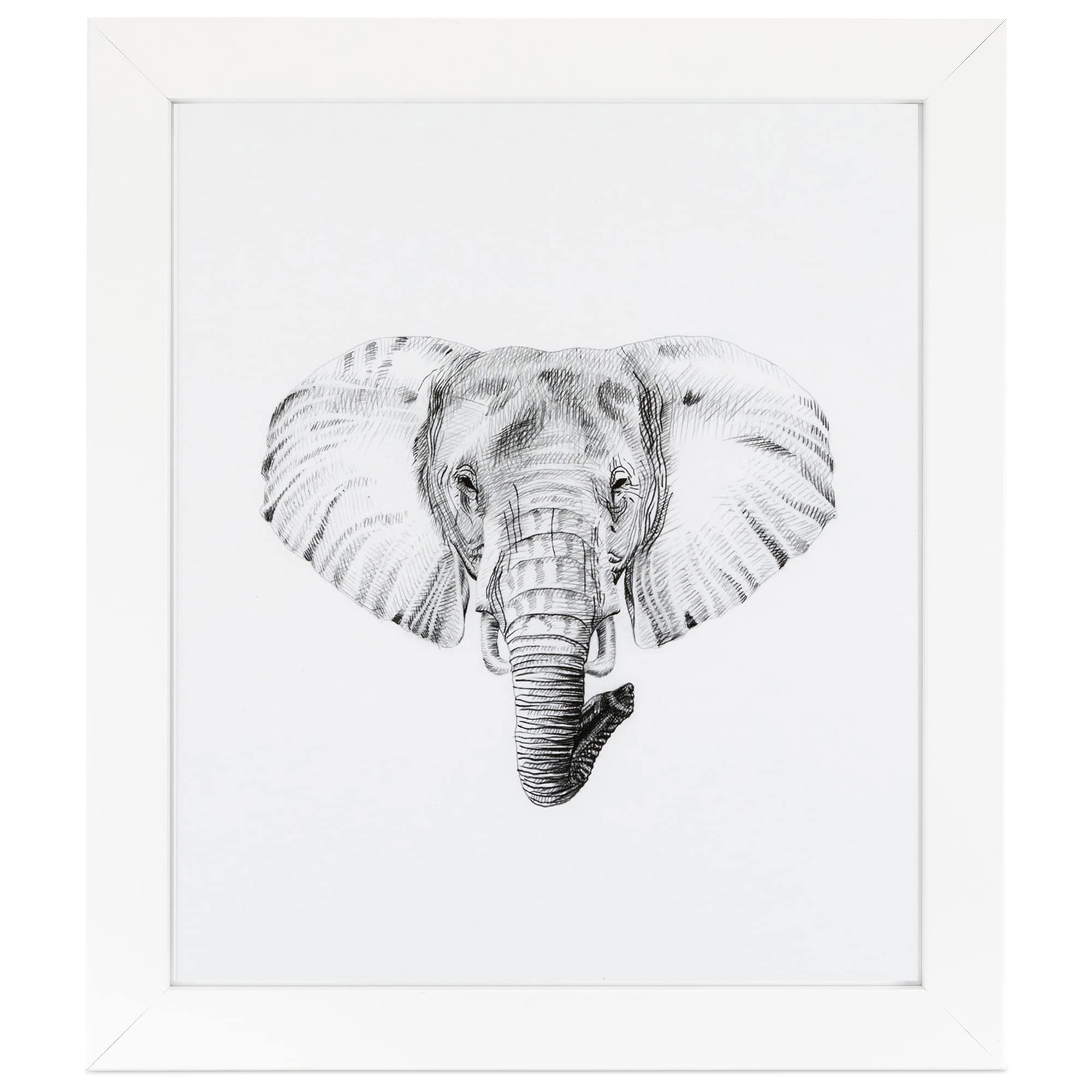 ArtToFrames 40x50 CM / 15.75x19.69 INCH White Picture Frame, This 1.25 Inch Custom MDF Poster Frame is White - Comes with Regular Glass and Corrugated Backing (CMWOMFRBW26074-40x50)