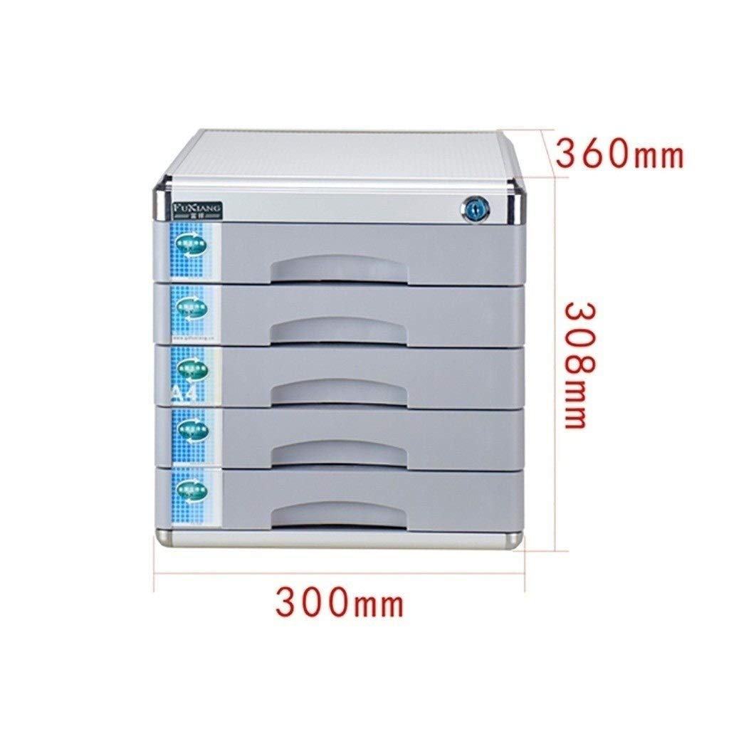 Flat File Cabinet, 5-Layers Office Storage Cabinet, Desktop Storage with Lock, Suitable for A4 File Storage