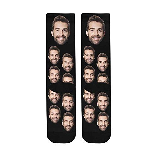 Custom Dog Face Socks Personalized Christmas Face Face Crew Socks for Women Men