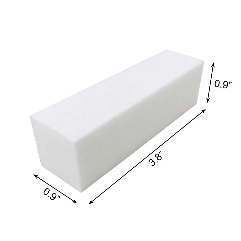 BlingKingdom 10pcs White Nail Buffer Block 4 Way Professional Nail Files and Buffer Nail Sanding Tools for Gel Natural Acrylic Nails
