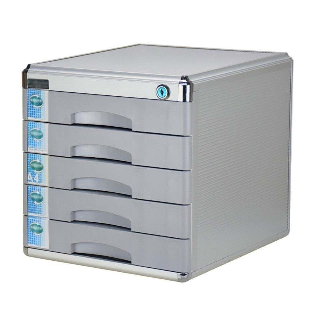 Flat File Cabinet, 5-Layers Office Storage Cabinet, Desktop Storage with Lock, Suitable for A4 File Storage