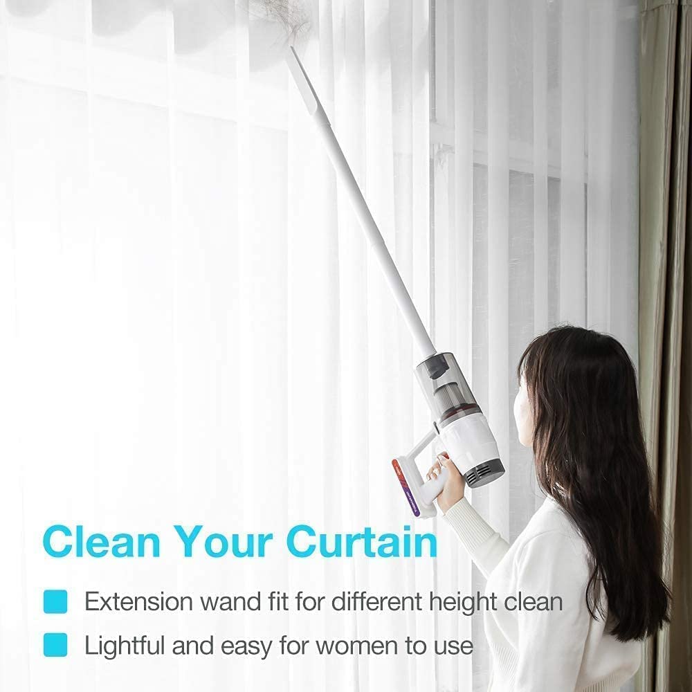 KEROMEE Cordless Vacuum Cleaner, Handheld 3-in-1 Stick Lightweight Vacuum Broom for Pet Hair Hardwood Floor Cat Litter Mattress Cleaning