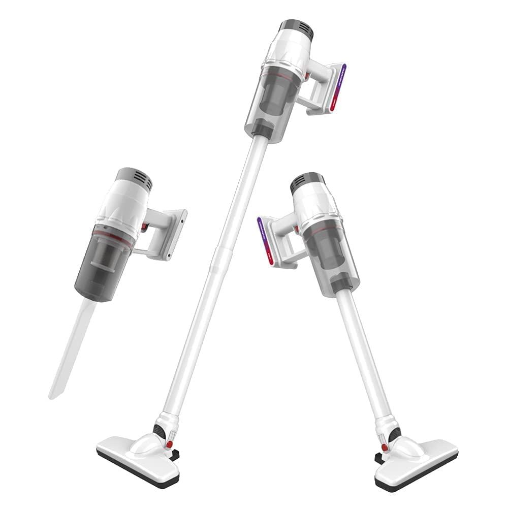 KEROMEE Cordless Vacuum Cleaner, Handheld 3-in-1 Stick Lightweight Vacuum Broom for Pet Hair Hardwood Floor Cat Litter Mattress Cleaning