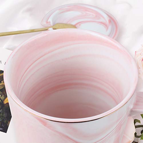 WHATCHA Future Doctor Coffee Mug Tea Cup - Medical School Student Doctor to Be Graduation Gifts for Her Women - 14oz Gold Pink Ceramic