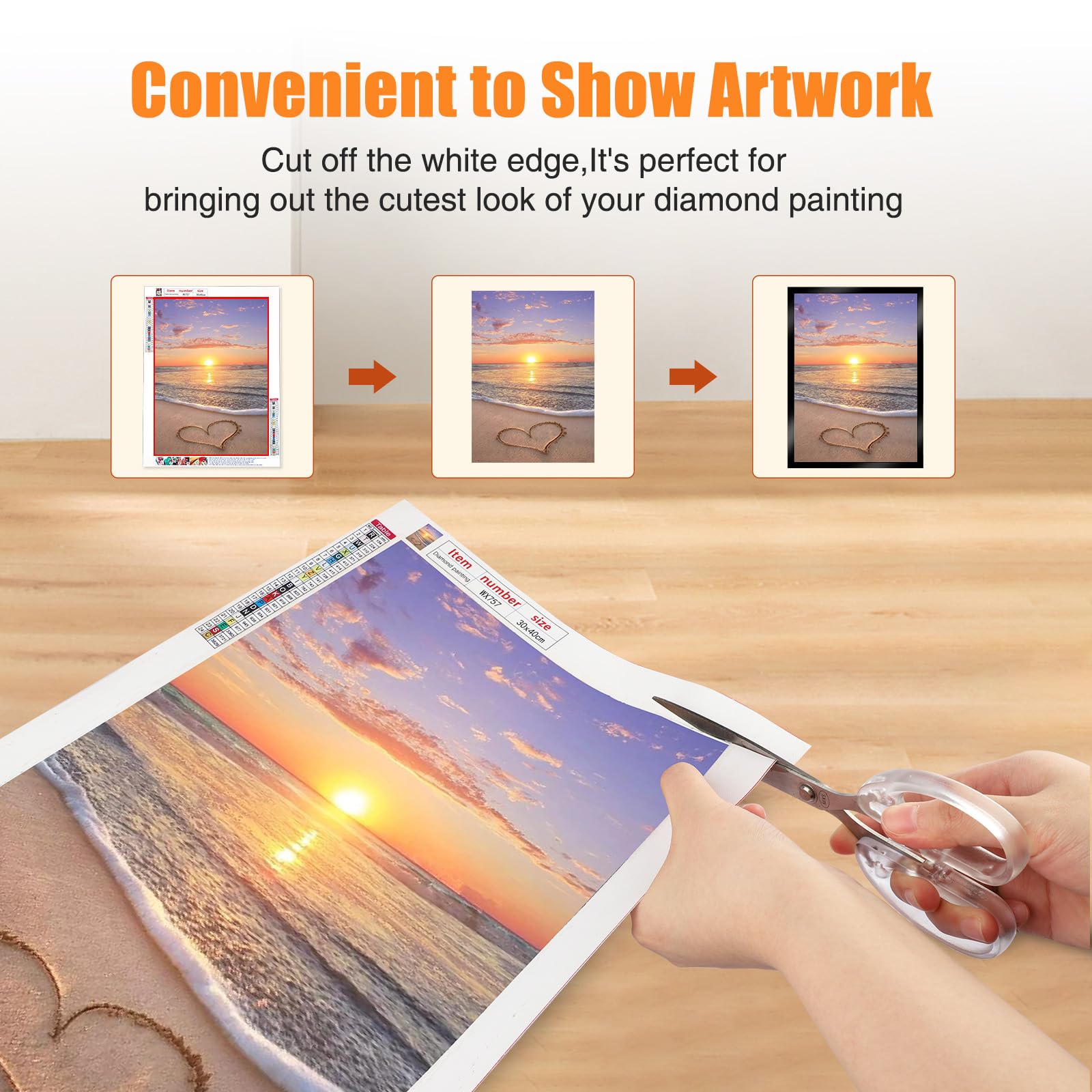 NAIMOER Diamond Painting Frames 1Pack, Frames for 12x16in/30x40cm Diamond Art Canvas, Diamond Painting Accessories Frame Self-Adhesive, Frames for Wall Window Door Black (Internal size 25x35cm) Black