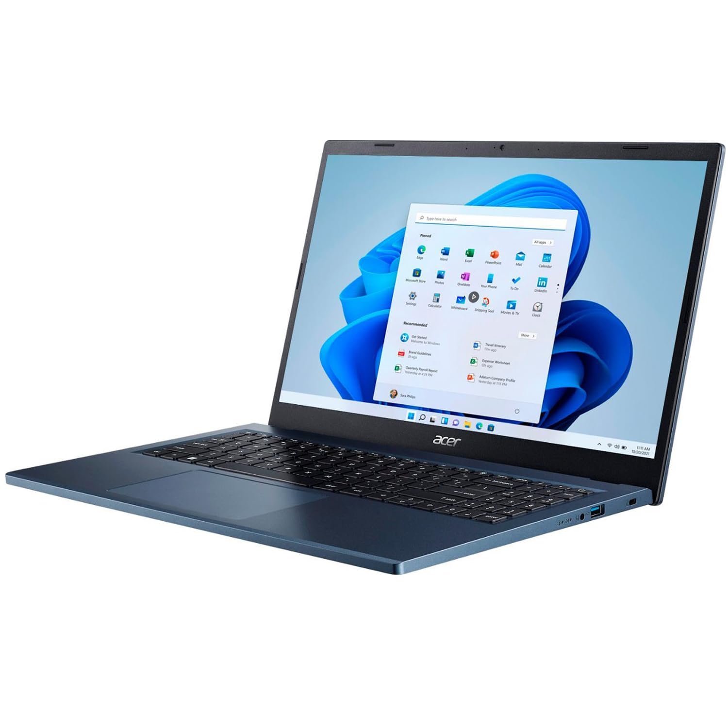 acer Aspire 3 Thin & Light Touch Laptop, 15.6" FHD IPS Touchscreen Display, AMD 4-Core Ryzen 5 7520U (Beat i7-1160G7), 8GB RAM, 256GB PCIe SSD, WiFi 6, Webcam, Keypad, HDMI, Steam Blue, Win 11 Pro