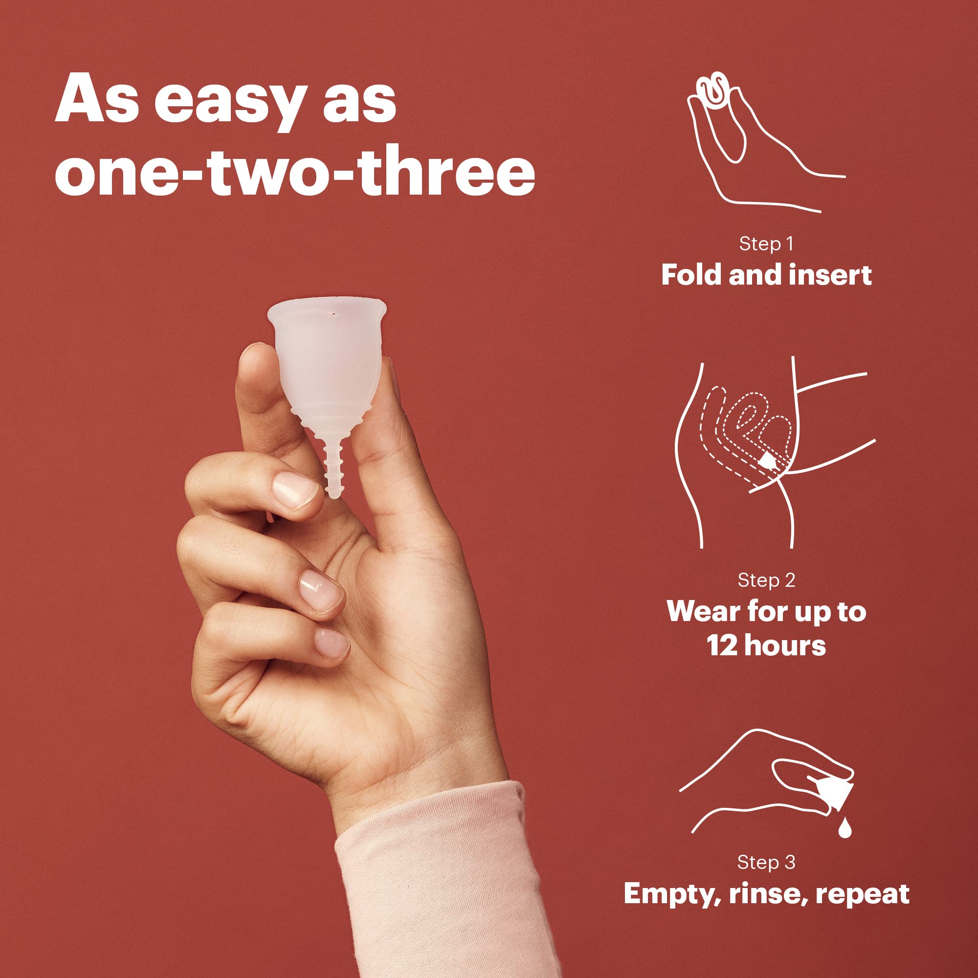 AllMatters OrganiCup Menstrual Cup - Size Mini - Eco-Friendly, Reusable Period Solution - Superior to Pads & Tampons - Suitable for Light to Heavy Flow